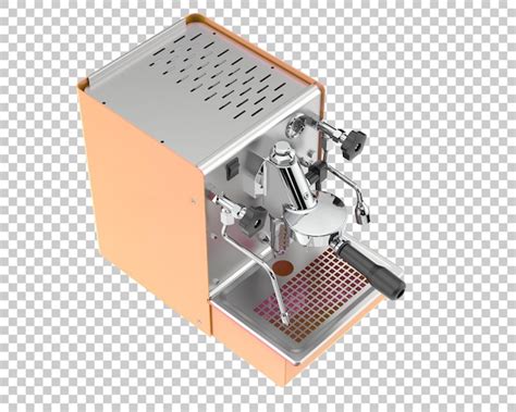 투명 배경에 고립 된 커피 기계 3d 렌더링 그림 프리미엄 Psd 파일