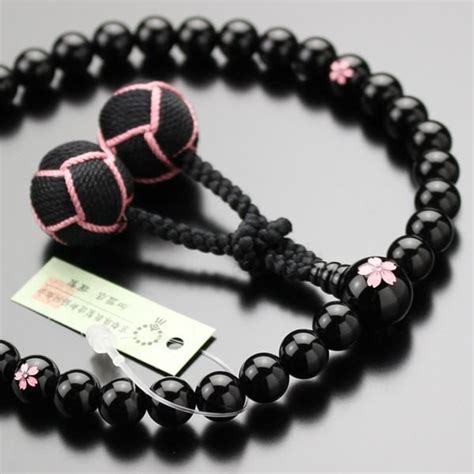 数珠 女性用 オニキス 梵天房 数珠 京念珠 専門店 念珠ドットコム