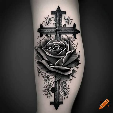 Rose With Cross Tattoo On Arm Symbolism And Design Inspiration