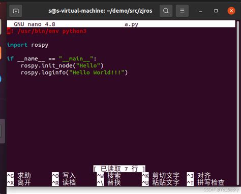 Ros入门详细教程——动手实现你的第一个程序：hello World！ros教程 Csdn博客