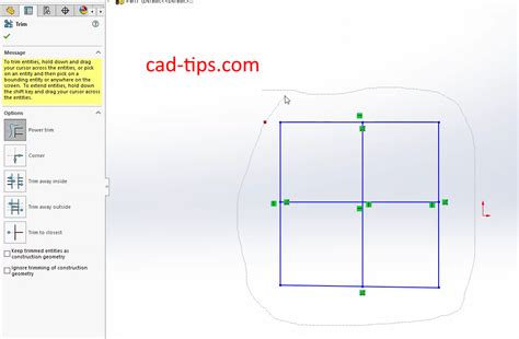 trim entities cad tips