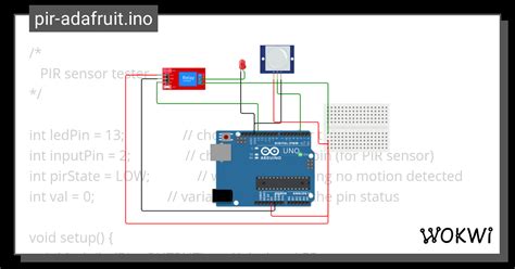 Pir Adafruit Ino Copy Wokwi ESP32 STM32 Arduino Simulator