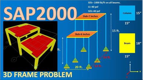 Sap2000 I Frame Analysis And Design I Problem No 4 Youtube