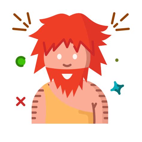 caveman generic color fill icon