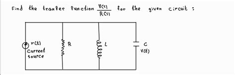 Solved Find The Tranfer Function Rsvs For The Given