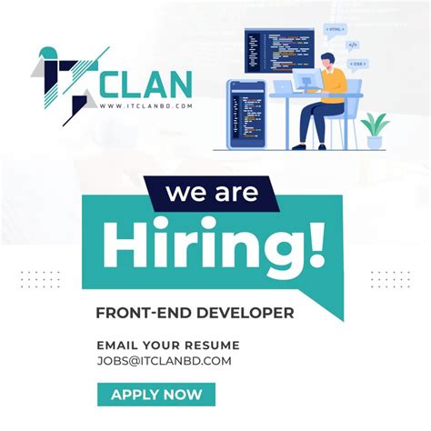 Itclan Bd On Linkedin We Are Hiring Front End Web Developer Job Description