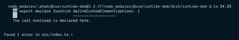 Definecustomelement Type Error When Component Defines Emit And Imports
