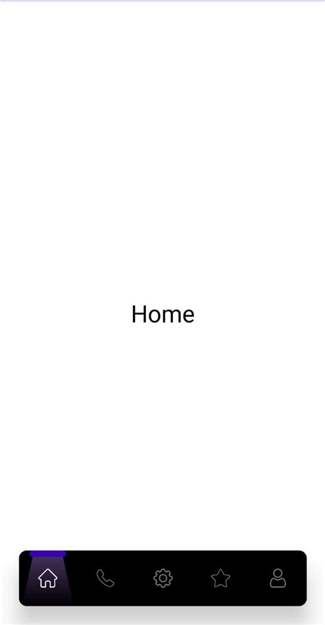 shadow indicator bottom navigation view android