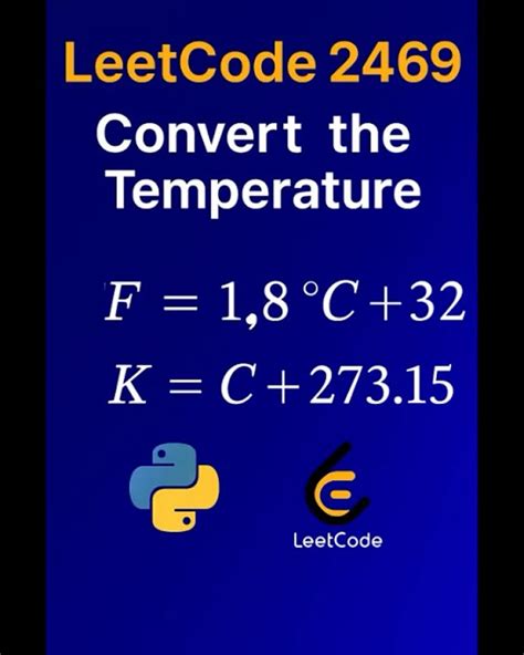 Leetcode 2469 Convert The Temperature In Python Easy Coding Tutorial