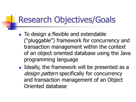 Ppt Concurrency And Transaction Management In An Object Oriented