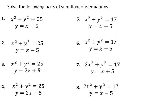Simultaneous Linear Equations Worksheets With Answers Pdf Equations Worksheets