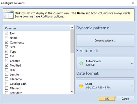 Configure Columns In The Grid Detailed View