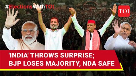India Bloc Shakes Bjp Modis Party Short Of Majority Nda Crosses
