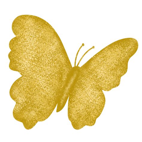 Gold Glitter Butterfly 35162025 Png