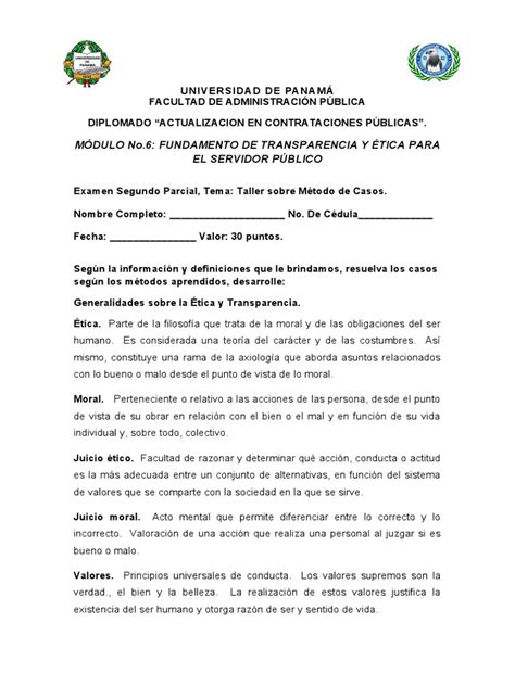 Casos Prácticos Etica Y Transparencia 2 Pdf Moralidad Etica Aplicada