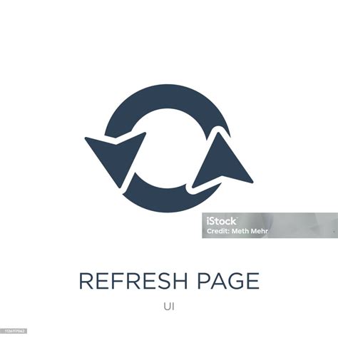 흰색 배경 페이지 화살표 버튼 아이콘 벡터를 새로 고침 페이지 화살표 버튼 유행 가득 아이콘 새로 고침 페이지 화살표 버튼 벡터