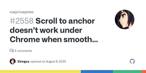 Scroll To Anchor Doesnt Work Under Chrome When Smooth Scrolling Is