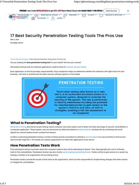17 powerful penetration testing tools the pros use pdf