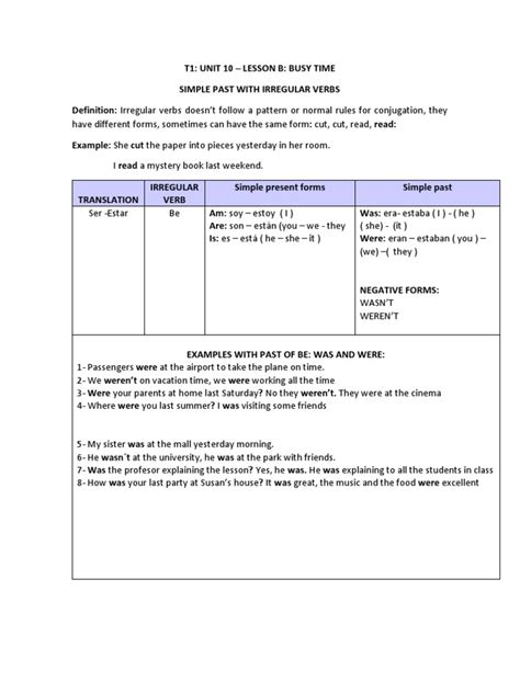 Irregular Verbs Exercises Pdf Linguistic Typology Semantic Units
