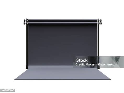 흰색 배경에 격리된 3d 현실적인 빈 전문 사진 스튜디오 벡터 그림 배경막에 대한 스톡 벡터 아트 및 기타 이미지 배경막 창의력 0명 Istock
