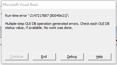 How To Open A SQL Server Database In Outlook VBA Stack Overflow
