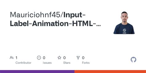Github Mauriciohnf45input Label Animation Html Css Input Animation