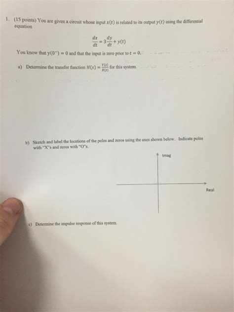 Solved You Are Given A Circuit Whose Input X T Is Related Chegg