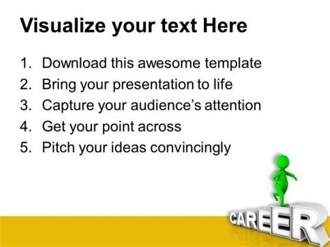 D Man With Career PowerPoint Templates Ppt Backgrounds For Slides