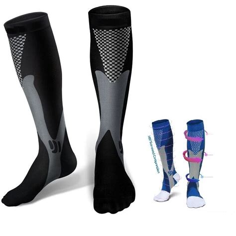 압축 골프 스포츠 양말 의료 간호 스타킹 정맥류 방지 양말 럭비 양말에 적합 1 쌍 2 쌍 3 쌍 Aliexpress