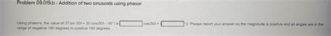 Solved Problem 09019b Addition Of Two Sinusoids Using