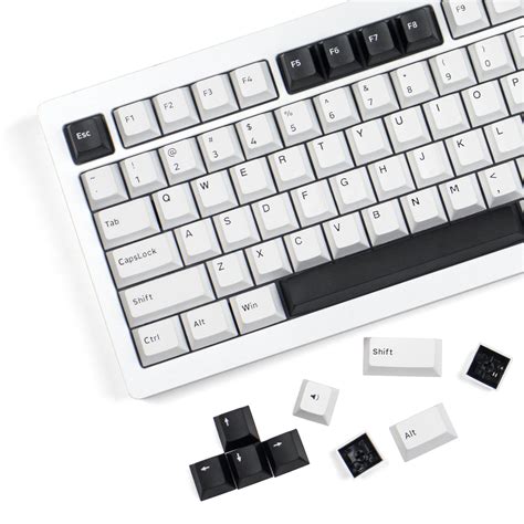 Buy Bow Keycaps 168 Keys Minimalist Style Black On White Keycaps