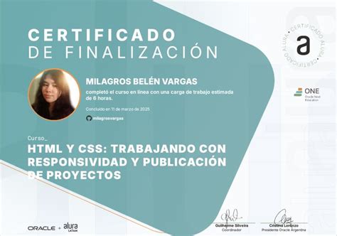 Aluralatam Oraclenexteducation Desarrolloweb Html Css Flexbox Responsividad Milagros Vargas