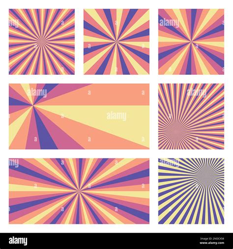 Appealing Sunburst Background Collection Abstract Covers With Radial Rays Awesome Vector