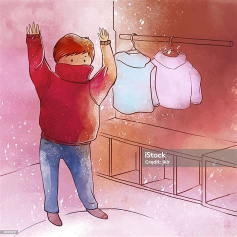Ilustración De Vestirse Y Más Vectores Libres De Derechos De Calor