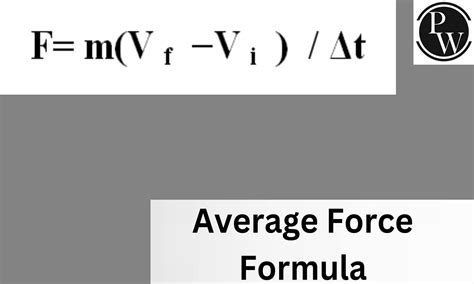 Average Force Formula Definition Solved Examples