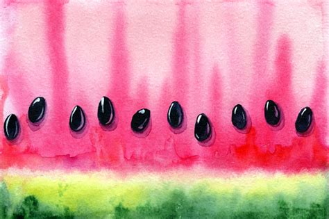 수박의 이미지와 수채화 배경입니다 인쇄 디자인 배너 포스터 표지 초대장 인사 결혼식 광고를위한 육즙 펄프와 씨앗 0명에 대한 스톡 벡터 아트 및 기타 이미지 Istock