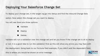 Salesforce Deployment Using Change Set 1 1 Pptx