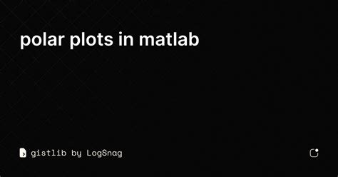 Gistlib Polar Plots In Matlab