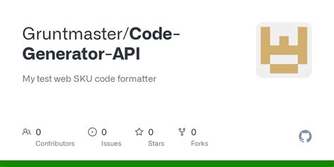 Github Gruntmastercode Generator Api My Test Web Sku Code Formatter