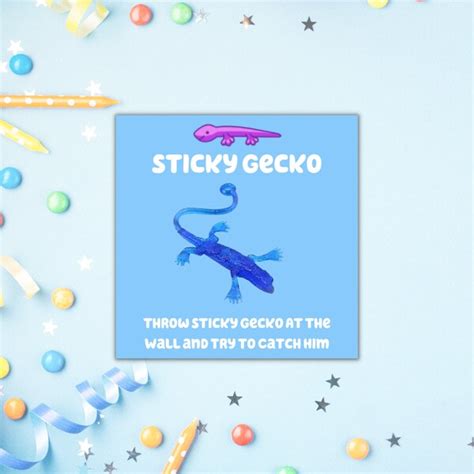 Bluey Sticky Gecko Party Favor Etsy