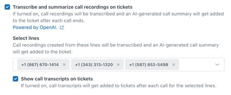 using generative ai to create call summaries and transcripts on tickets zendesk help