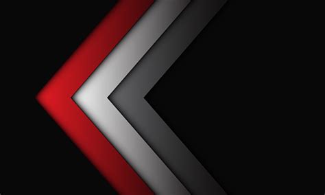 빈 공간 디자인 현대 럭셔리 미래 기술 배경 벡터 일러스트와 회색에 추상적 인 빨간색 실버 회색 화살표 방향 0명에 대한 스톡