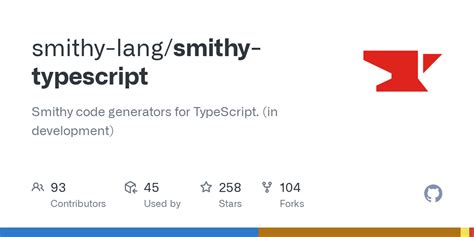 Github Smithy Langsmithy Typescript Smithy Code Generators For