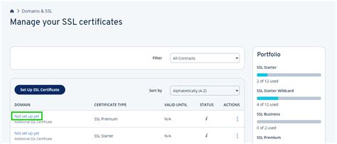 Setting Up A User Managed Ssl Certificate Ssl Premium Ionos Help