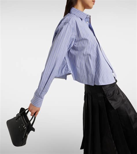 멀티컬러 스트라이프 코튼 포플린 셔츠 Sacai Mytheresa