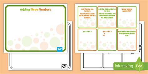 Adding Three Numbers Anchor Chart Hecho Por Educadores