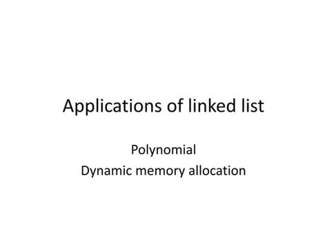 Polynomial Reppresentation Using Linkedlist Application Of Llpptx