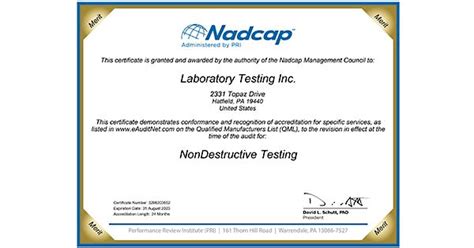 Laboratory Testing Inc On Linkedin Nadcap Accreditation Nondestructivetesting