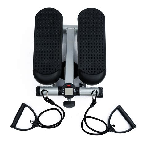 Homcom Mini Stepper Professionale Per Allenamento Fitness A Casa Con Corde Elastiche In Acciaio