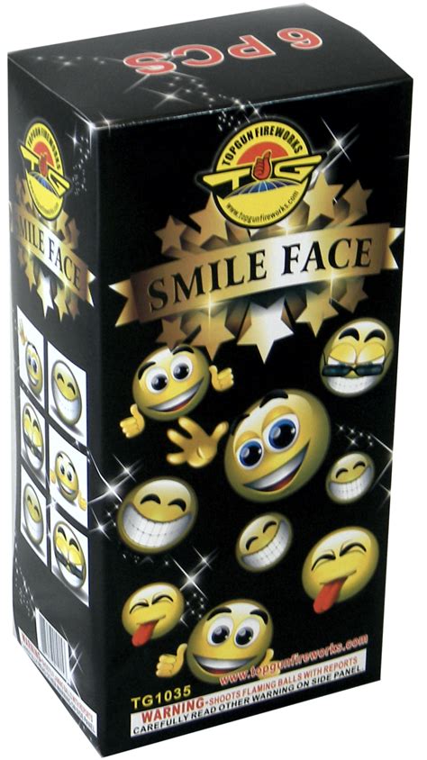 1 34″ Pattern Artillery Shells 6 Happy Smiley Faces In Different Colors